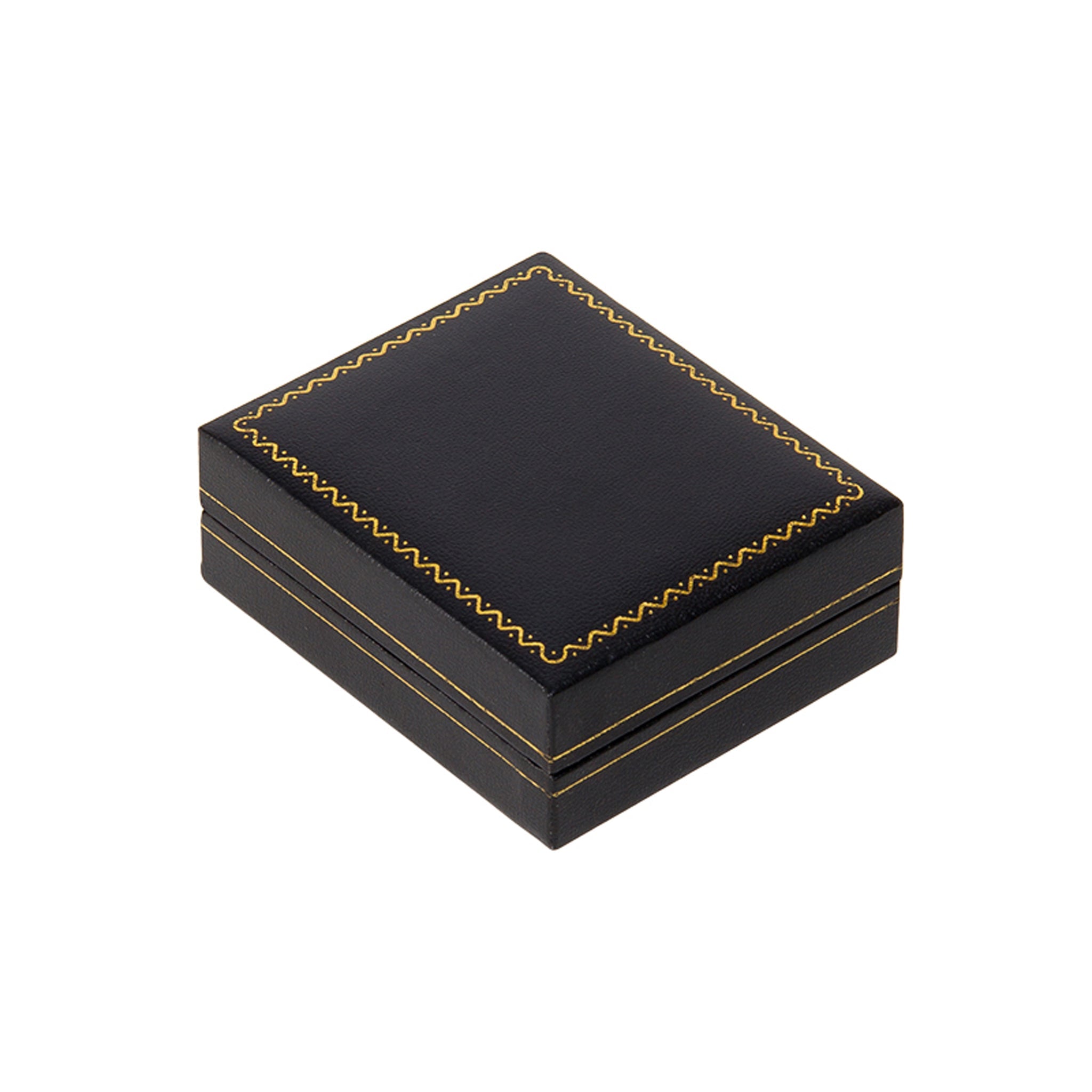 Leatherette Pendant Box Black - BOX FOR BRITAIN