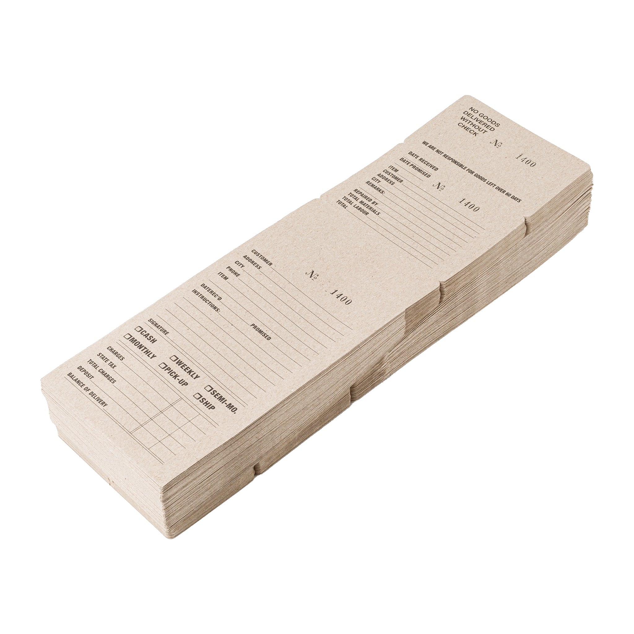 Light Kraft Three Part Numbered Job Envelopes, Watch and Jewellery ...